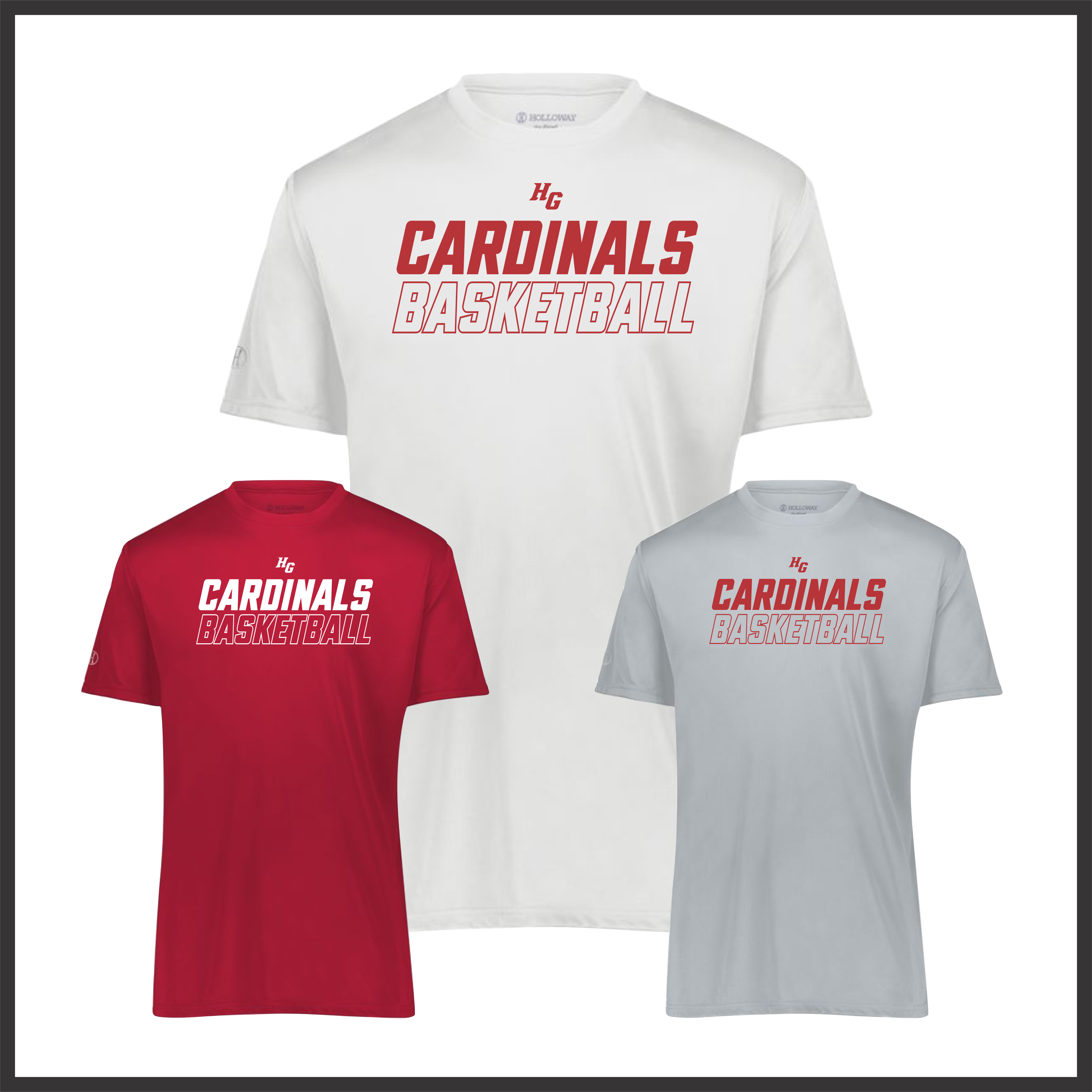 Harmony Grove Cardinals Basketball Short Sleeve 100% Poly Wicking T-Sh ...